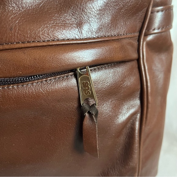 SAS | Bags | Sas Genuine Leather Shoulder Bag Purse Brown Handsewn ...